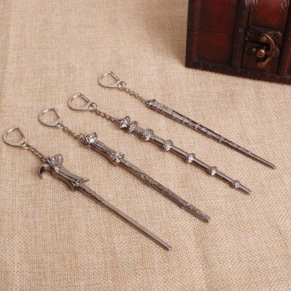 Accessories | 4 Pc Harry Potter Dumbledore Wand Key Chains | Poshmark